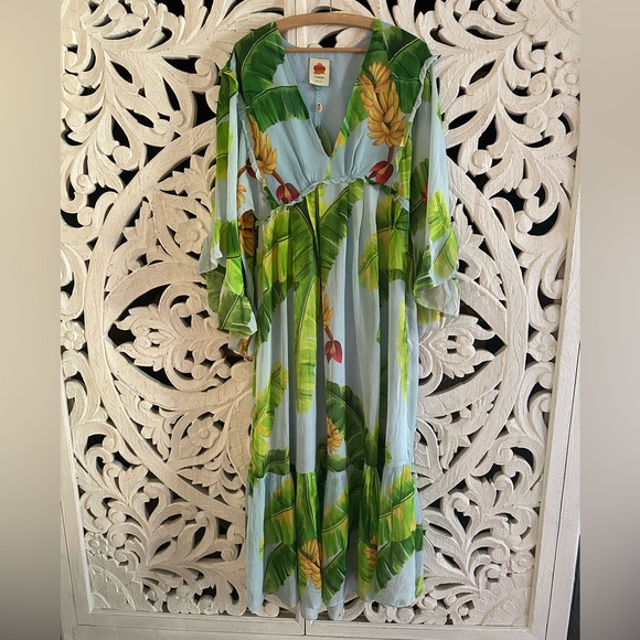 FARM Rio | Dresses | Farm Rio Fresh Bananas Maxi Dress | Poshmark